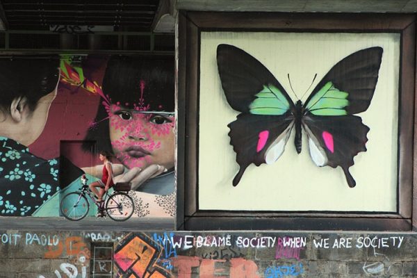 Ce street artiste transforme les immeubles en boîtes à papillons géants ...