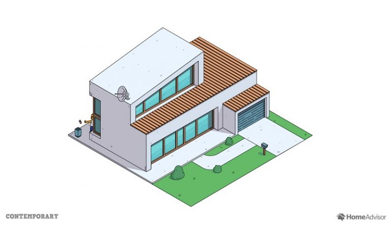 Il imagine la maison des Simpson dans 7 styles architecturaux différents
