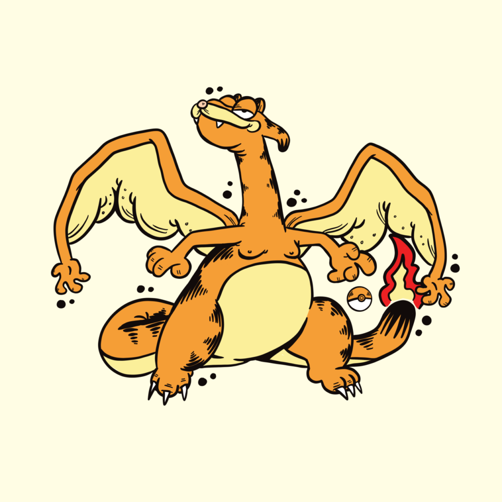 Cet illustrateur crée la rencontre improbable entre Garfield et les Pokémon