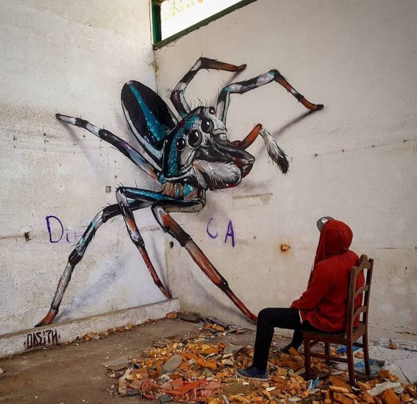 Ce graffeur crée des insectes géants qui semblent prendre vie grâce à l ...