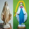 Elle transforme les statues de la Vierge Marie en personnages célèbres ...