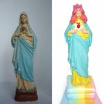 Elle transforme les statues de la Vierge Marie en personnages célèbres ...