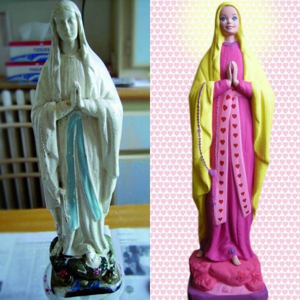 Elle transforme les statues de la Vierge Marie en personnages célèbres ...
