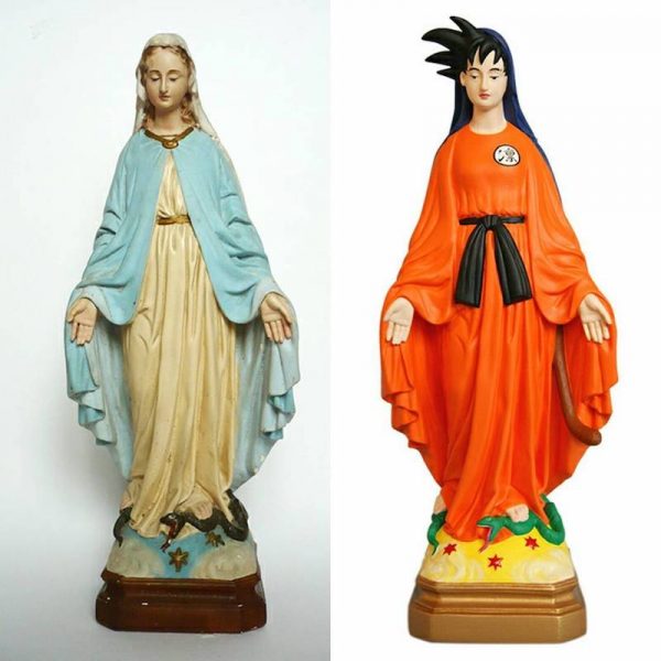 Elle transforme les statues de la Vierge Marie en personnages célèbres ...