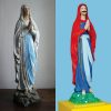 Elle transforme les statues de la Vierge Marie en personnages célèbres ...