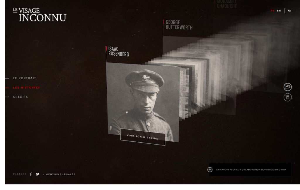 Le visage du Soldat inconnu conçu avec 30 000 photos de femmes et ...