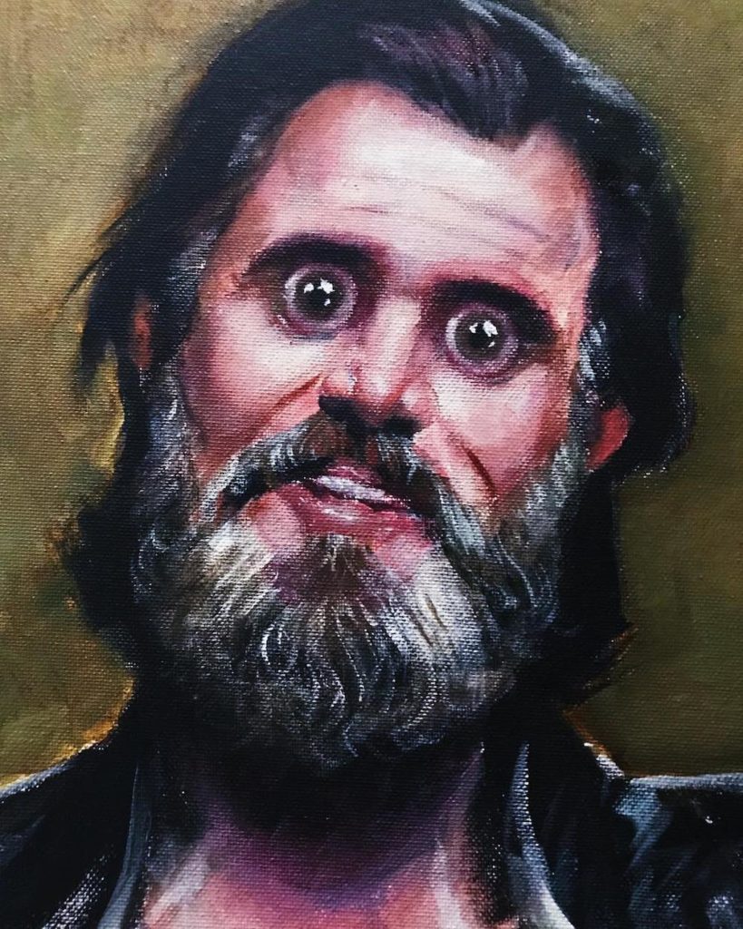 Cet artiste réalise d'étranges peintures qui révèlent un visage caché ...