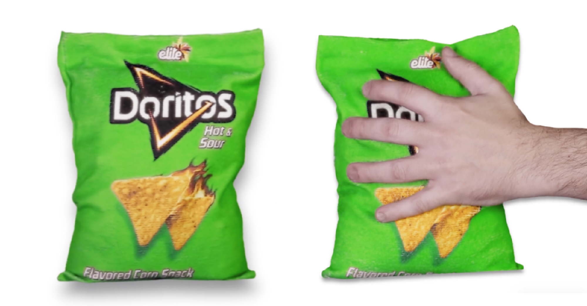 Doritos a conçu un packaging en tissu... pour essuyer vos mains grasses ...