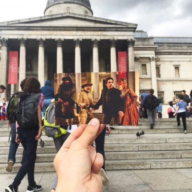 Ce photographe parcourt le monde pour juxtaposer des scènes de films ...