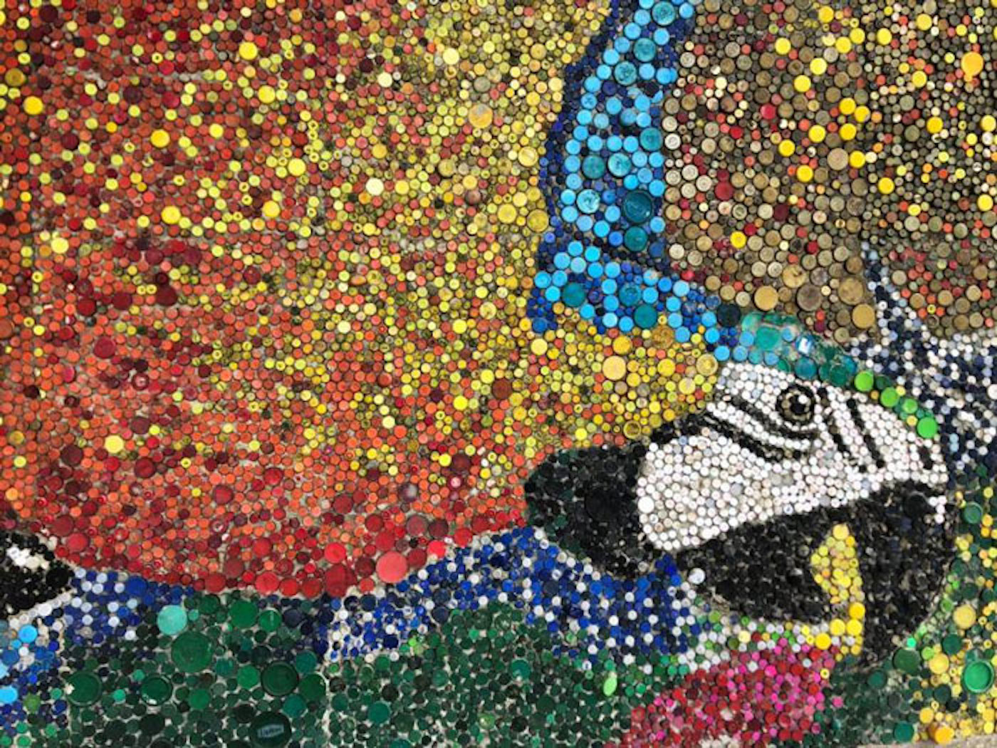 Cet artiste recycle 200 000 bouchons de bouteilles pour créer une ...