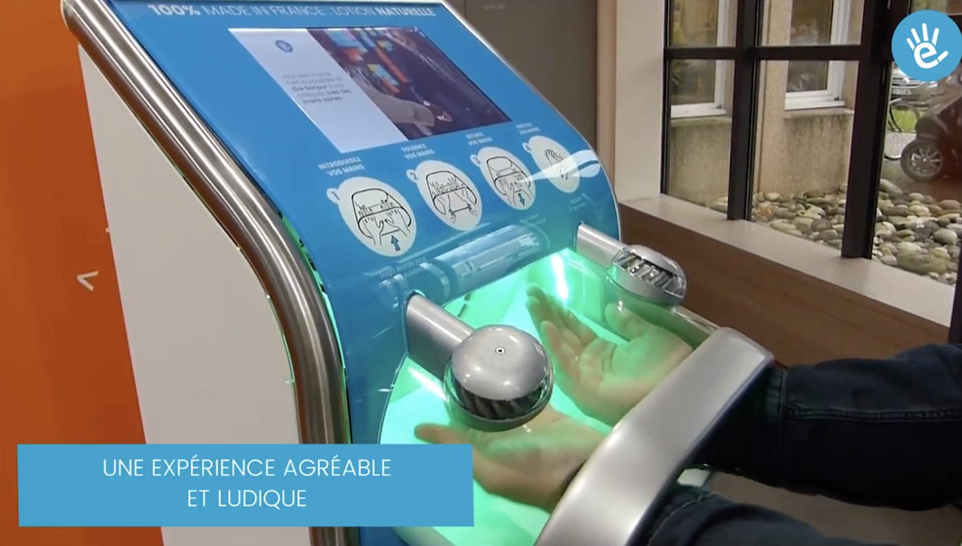 Cette société française a conçu une borne qui désinfecte vos mains en 7 ...