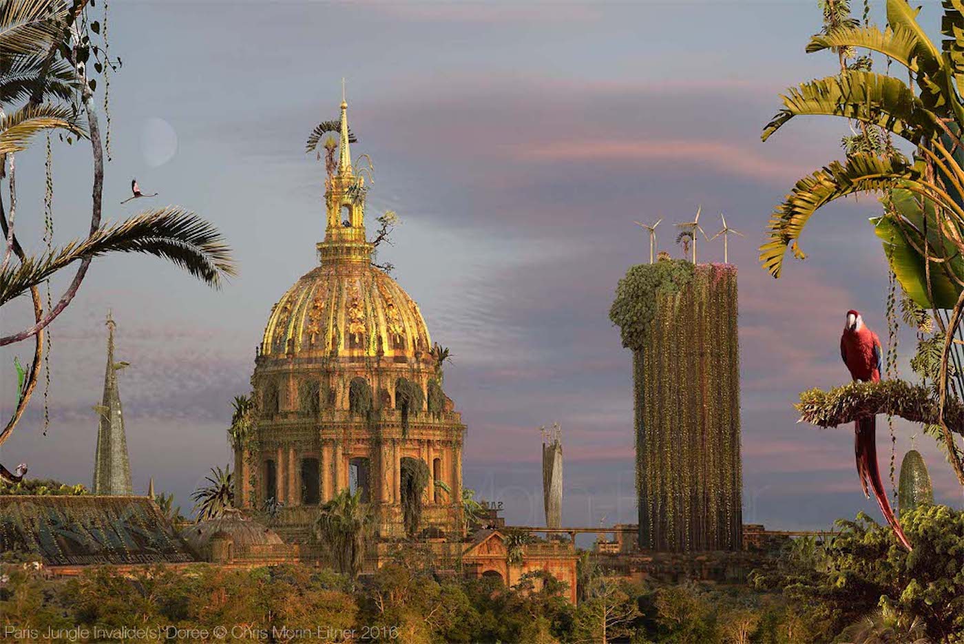 L'artiste Chris Morin-Eitner imagine Paris en véritable jungle tropicale