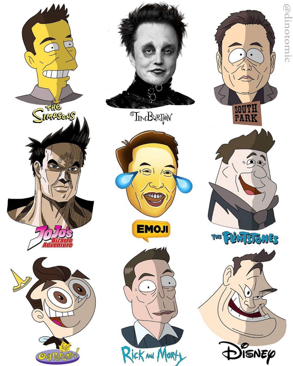 L'artiste Dino Tomic illustre les personnes célèbres avec le style de ...
