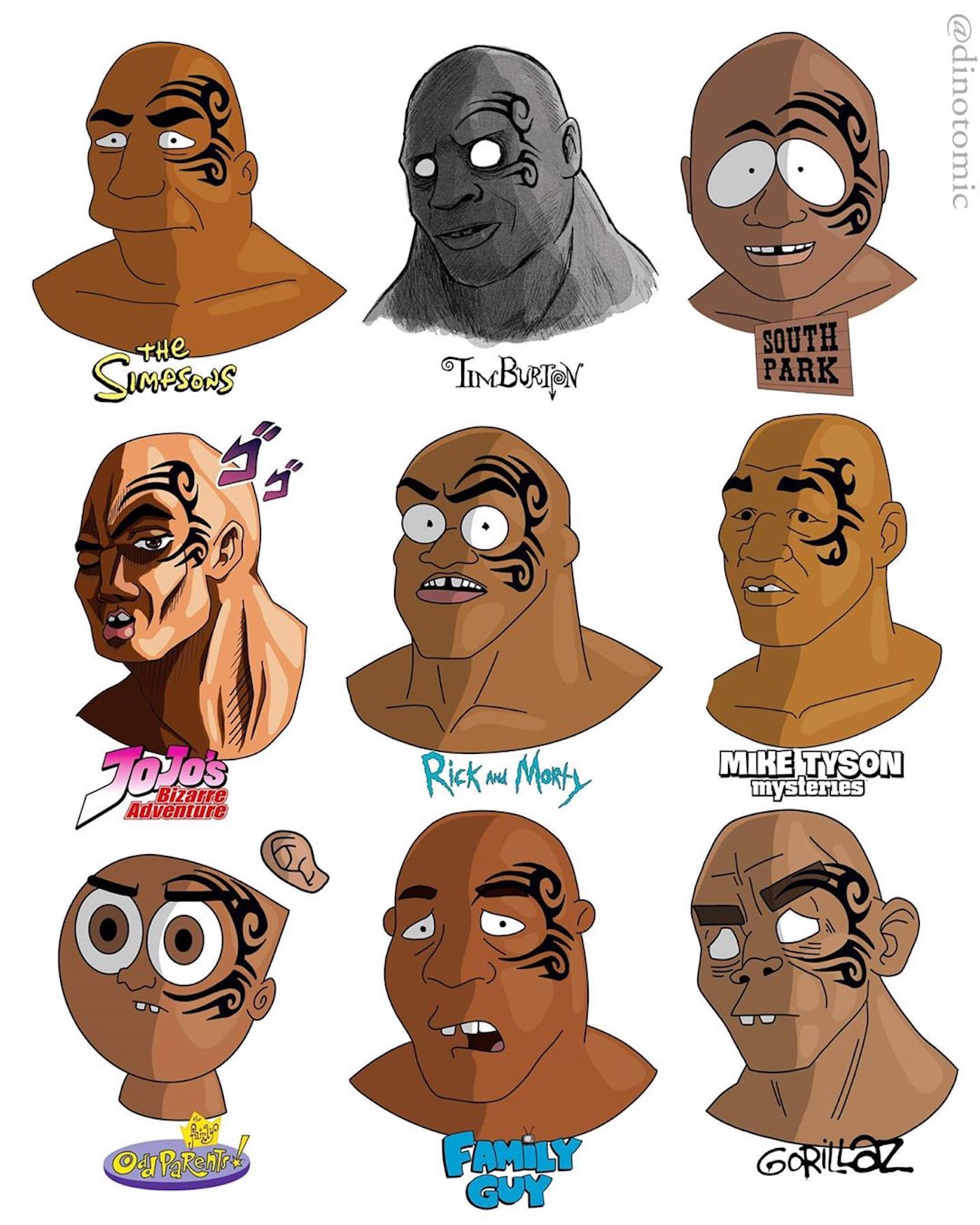 L'artiste Dino Tomic illustre les personnes célèbres avec le style de ...