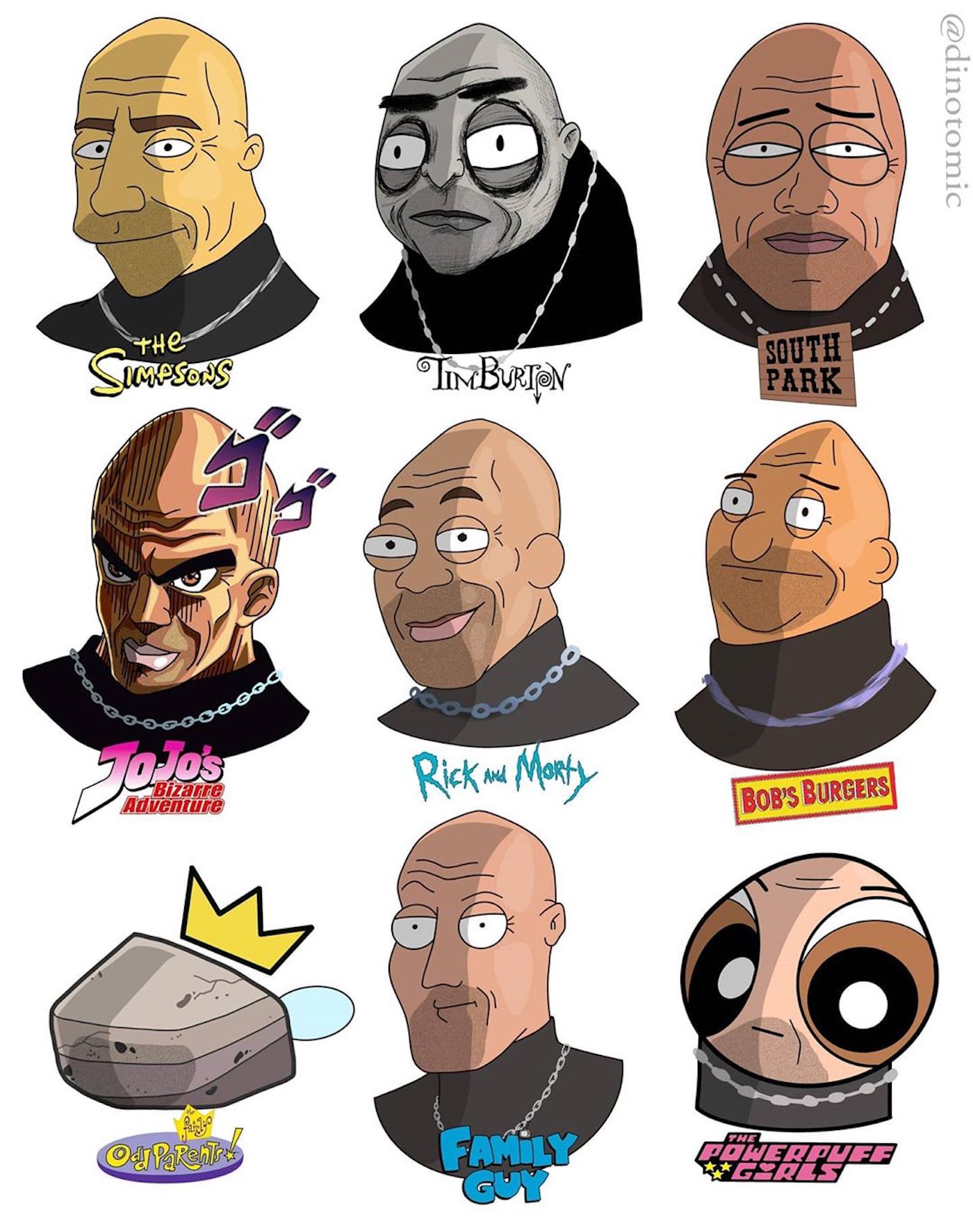 L'artiste Dino Tomic illustre les personnes célèbres avec le style de ...