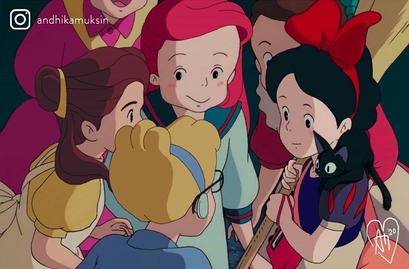 Les princesses Disney transposées dans l'univers du Studio Ghibli