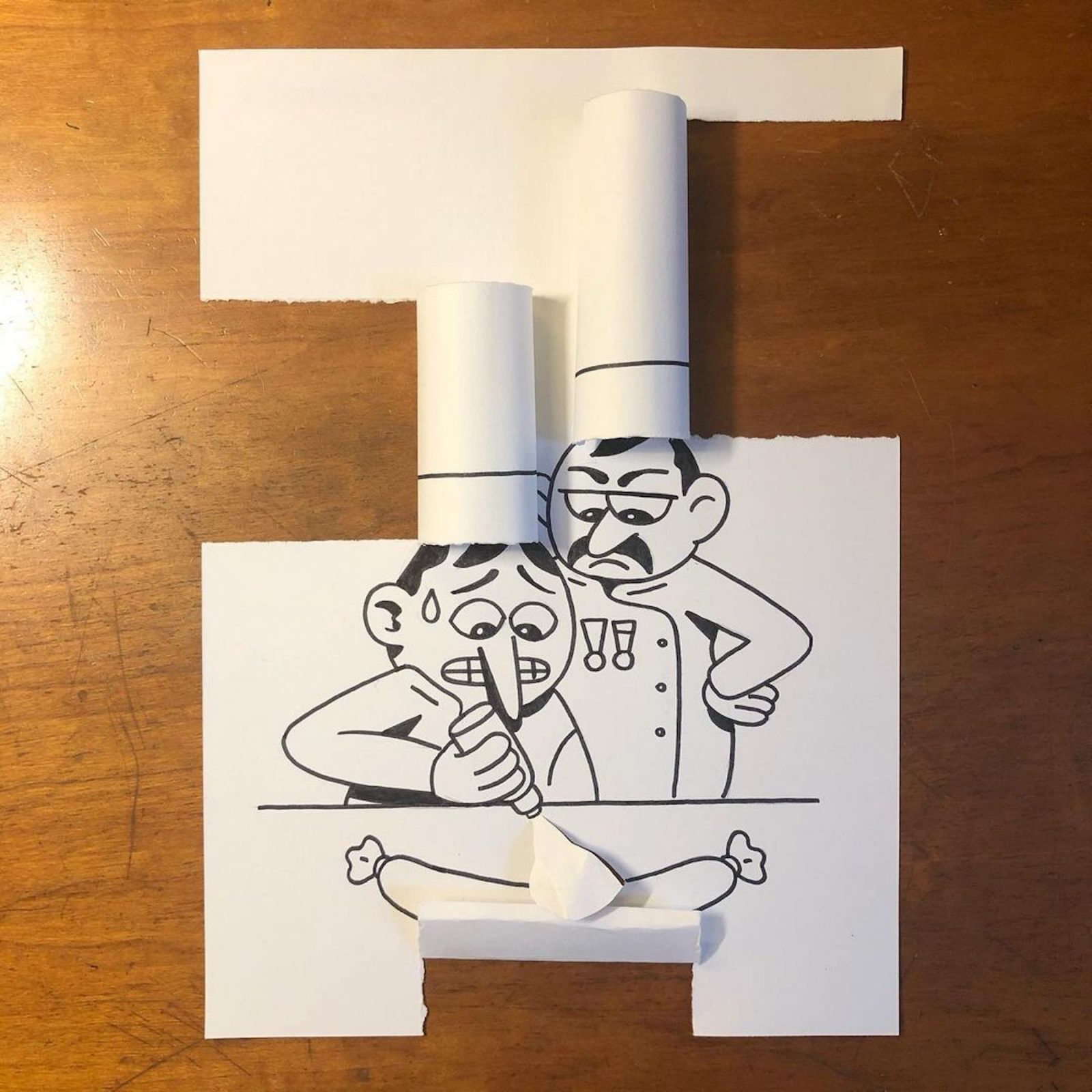 Cet artiste crée des mises en scène amusantes avec une seule feuille de ...