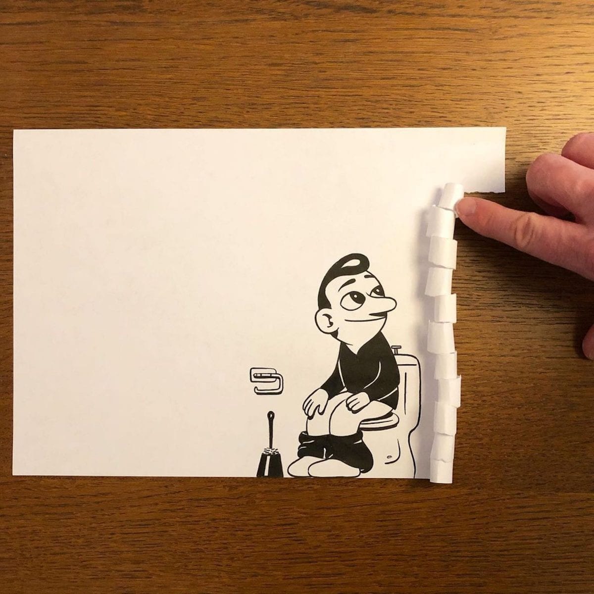 Cet artiste crée des mises en scène amusantes avec une seule feuille de ...