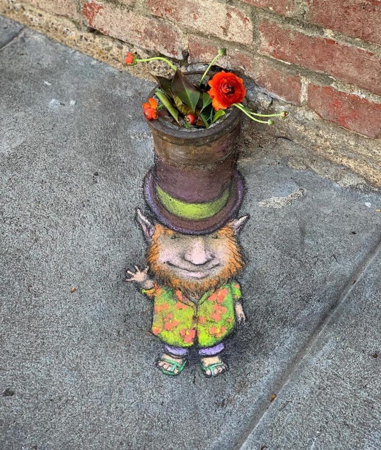 L'artiste David Zinn transforme la ville en terrain de jeu créatif