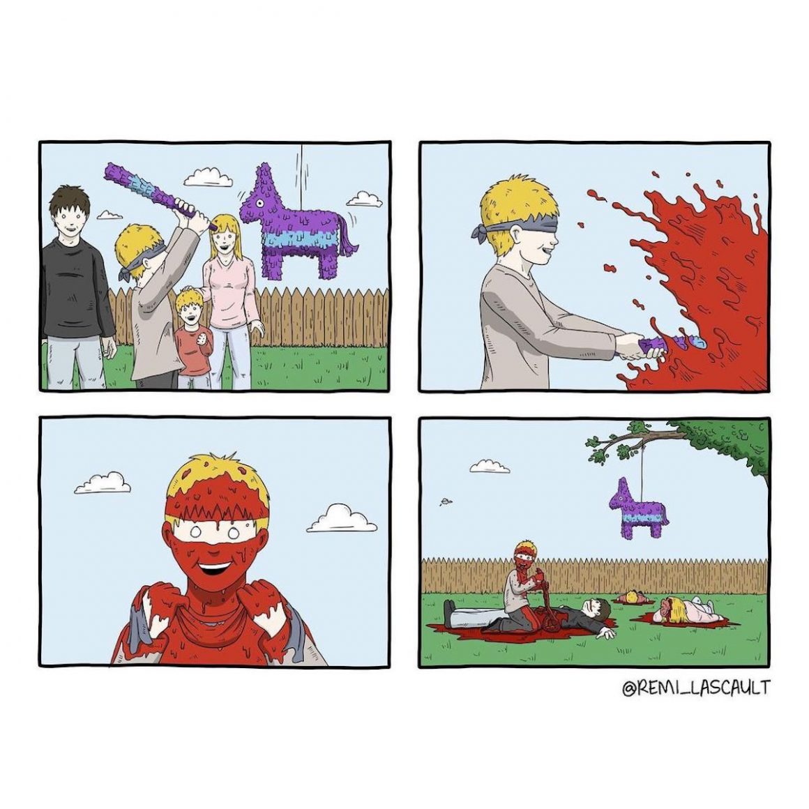 Les mini-BD créatives 100% gore et humour noir de Rémi Lascault