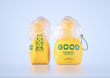 Un concept de packaging de shampooing qui donne l'illusion de mousser ...