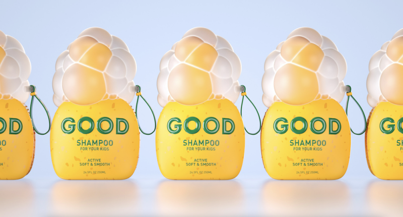 Un concept de packaging de shampooing qui donne l'illusion de mousser ...