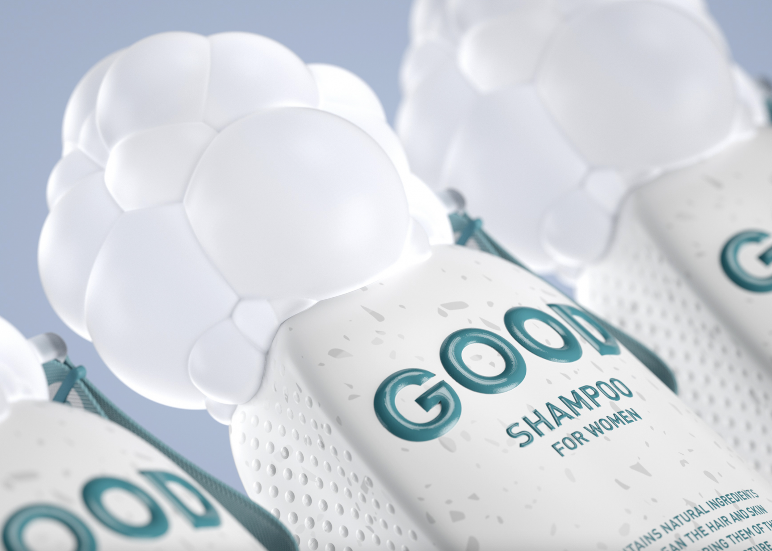 Un concept de packaging de shampooing qui donne l'illusion de mousser ...