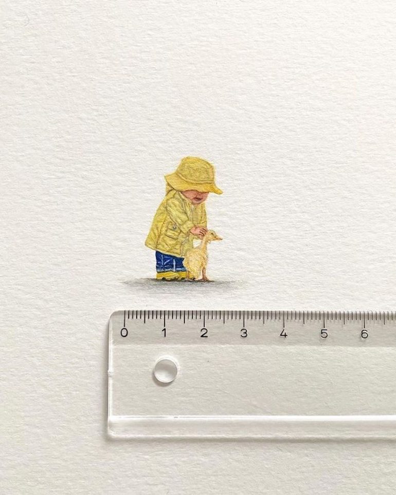 Les adorables aquarelles miniatures (et millimétrées) de Suria Prabha ...