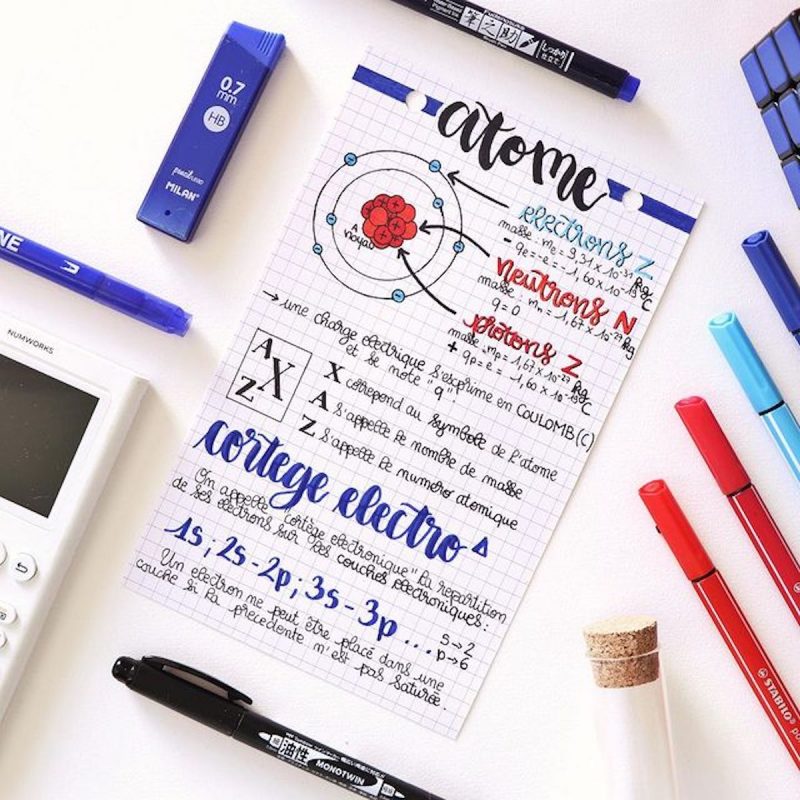 Cette élève de 1ère transforme les fiches de révisions en art