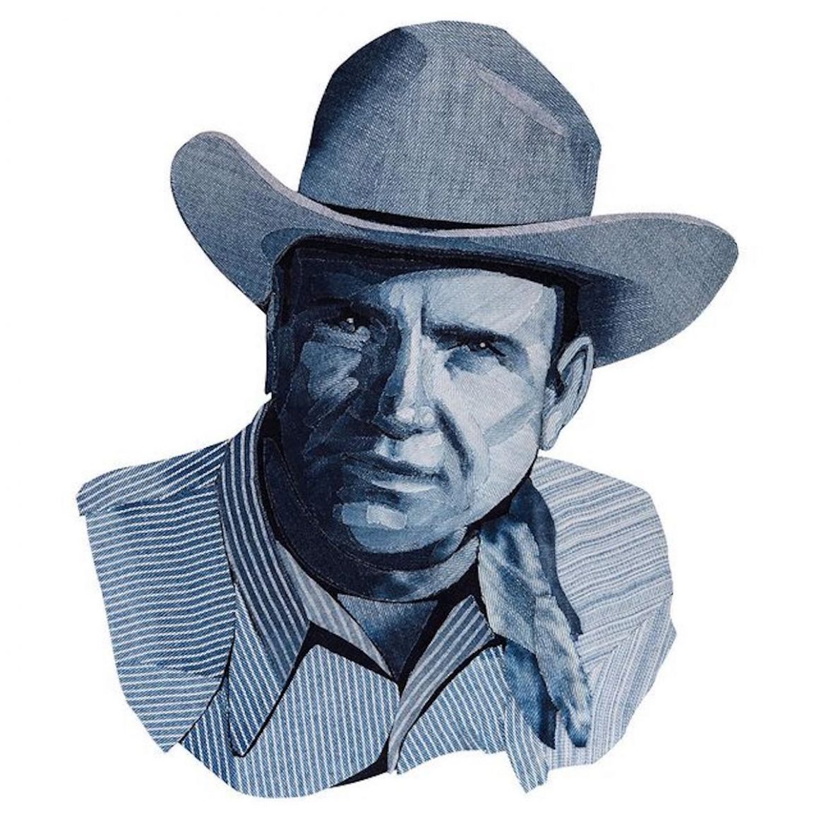 L'artiste Ian Berry recycle des jeans pour créer des portraits de ...