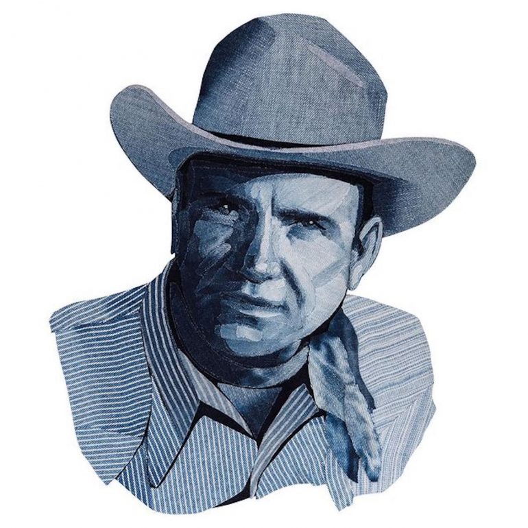 L'artiste Ian Berry recycle des jeans pour créer des portraits de ...