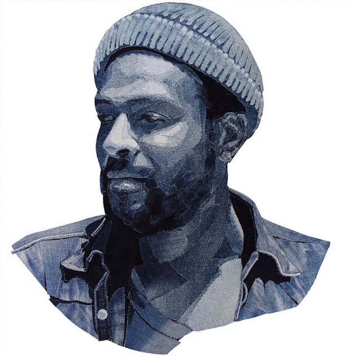 L'artiste Ian Berry recycle des jeans pour créer des portraits de ...