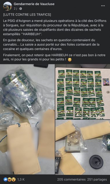 Vaucluse : des sachets Haribeuh perquisitionnés par la gendarmerie ...