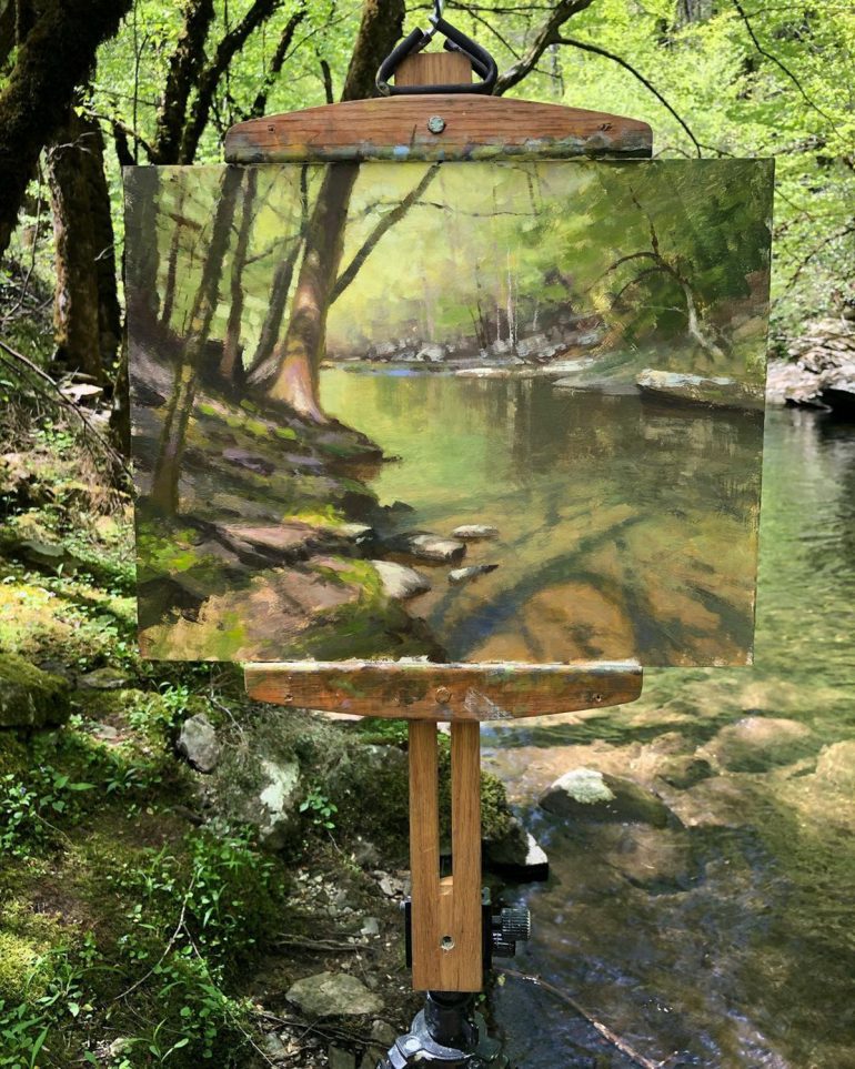 Le peintre Jeremy Sams superpose ses peintures aux paysages qui l’ont ...