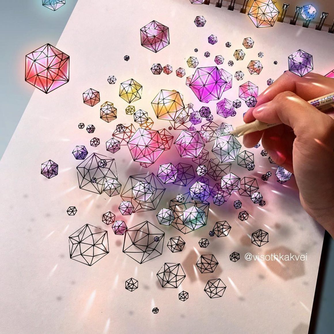 Les dessins 3D complexes et envoûtants de l’artiste Visoth Kakvei ...