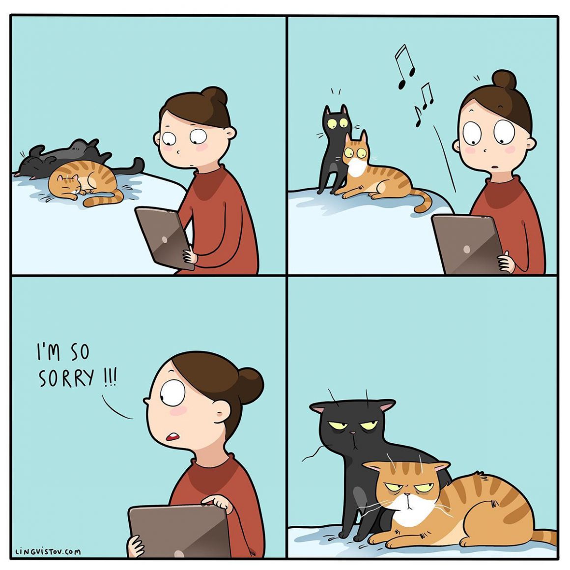 Elle raconte son quotidien avec un chat dans des mini BD pleines d ...
