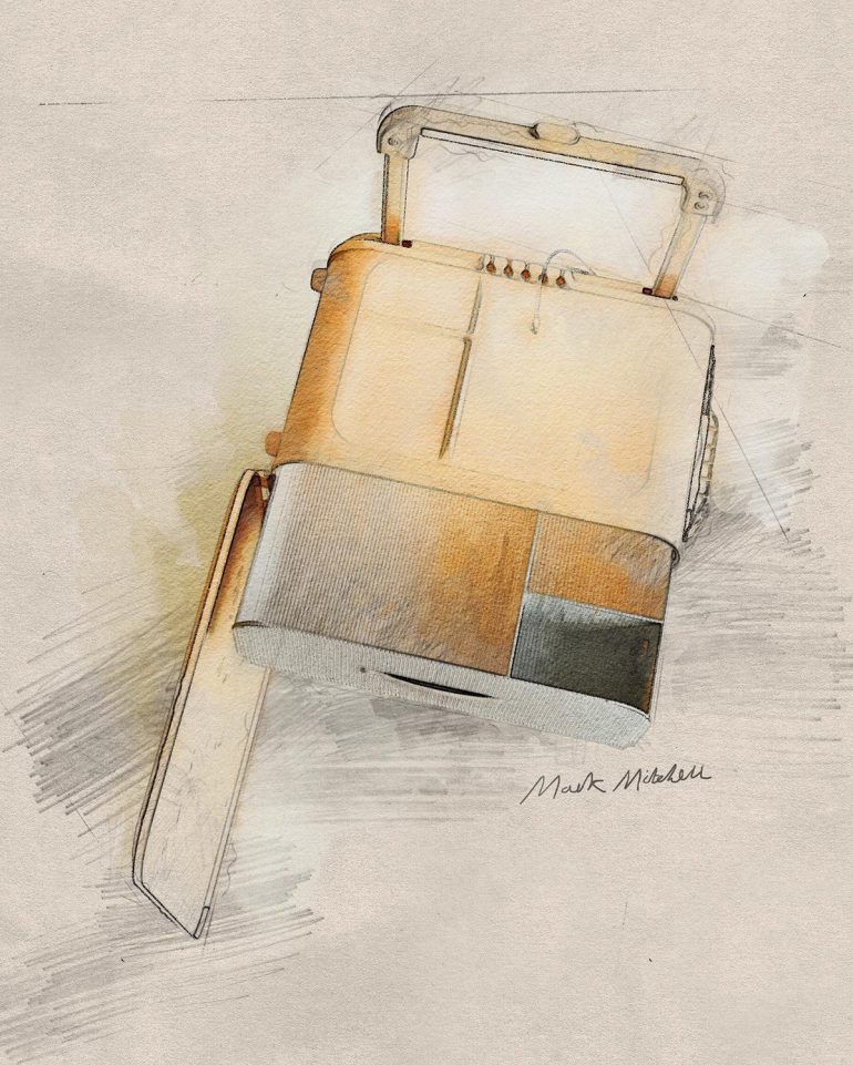 Cette petite valise design se transforme en table de nuit très pratique