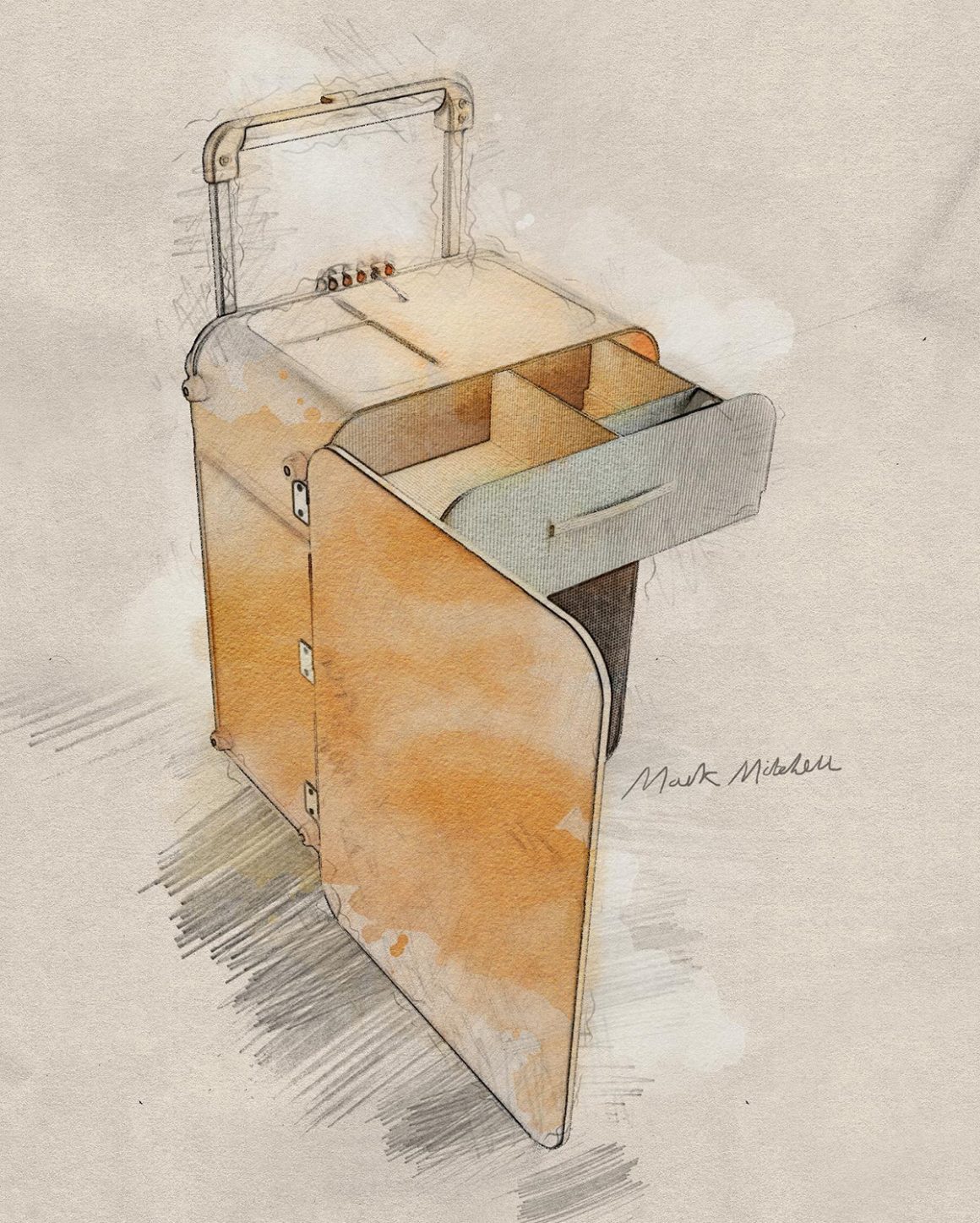 Cette petite valise design se transforme en table de nuit très pratique