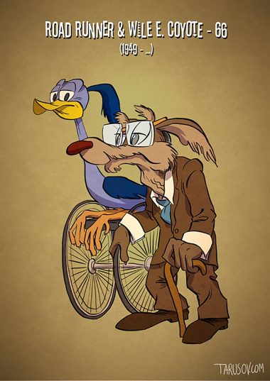 L'illustrateur Andrew Tarusov fait vieillir les personnages de cartoons ...