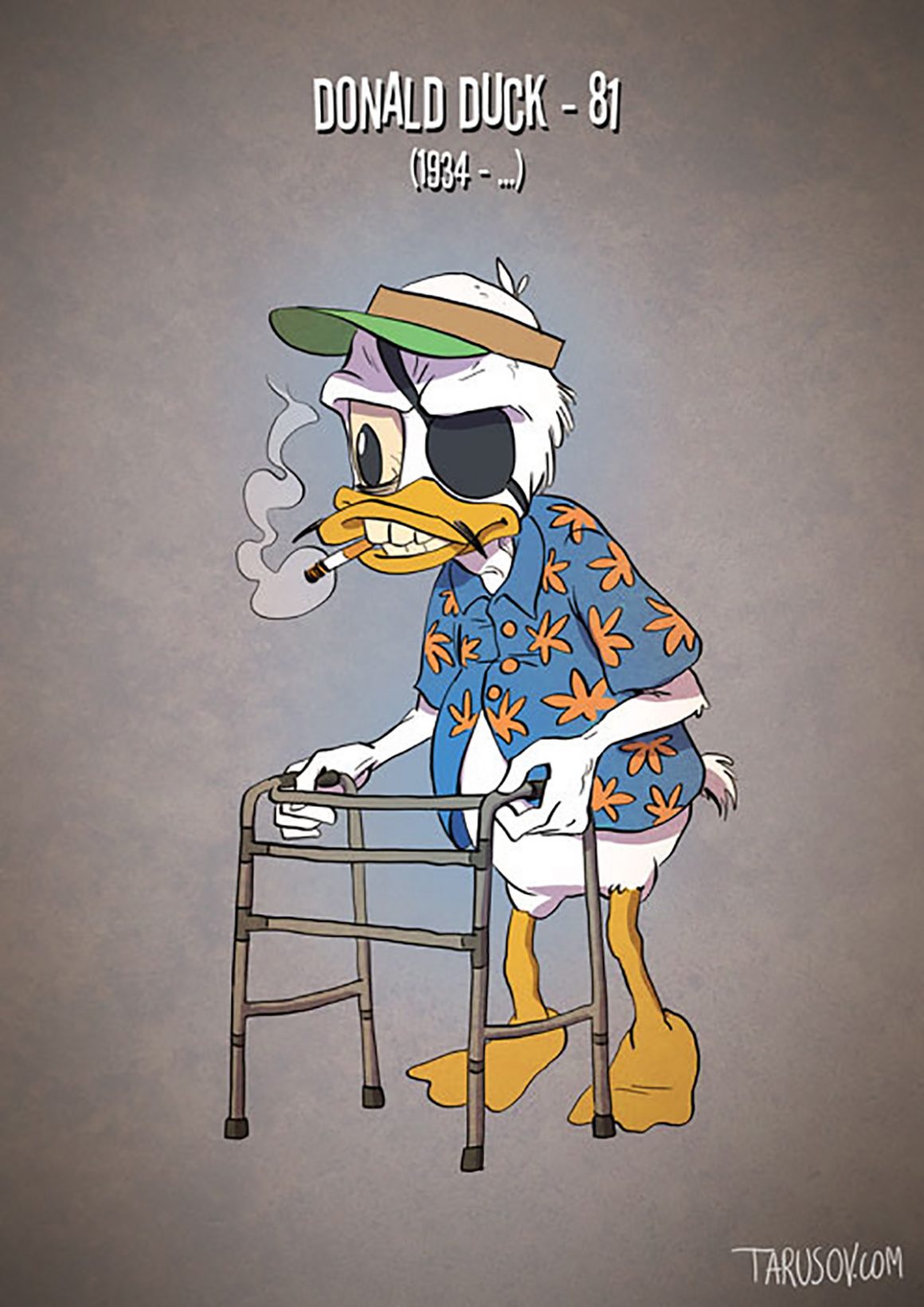 L'illustrateur Andrew Tarusov fait vieillir les personnages de cartoons ...