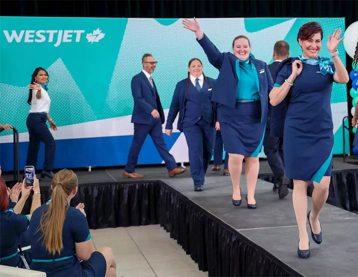 Au Canada, la compagnie aérienne WestJet met en place des uniformes ...