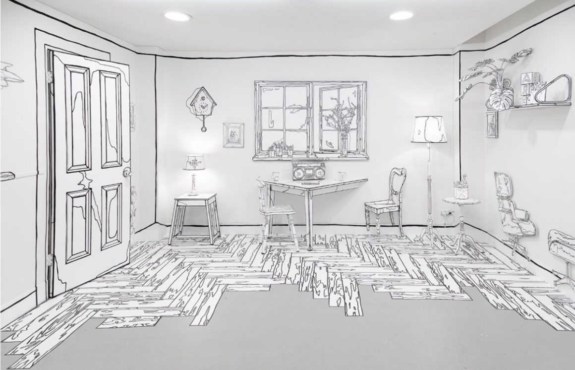 Elle décore votre intérieur en 2D pour donner l’illusion de vivre dans une BD