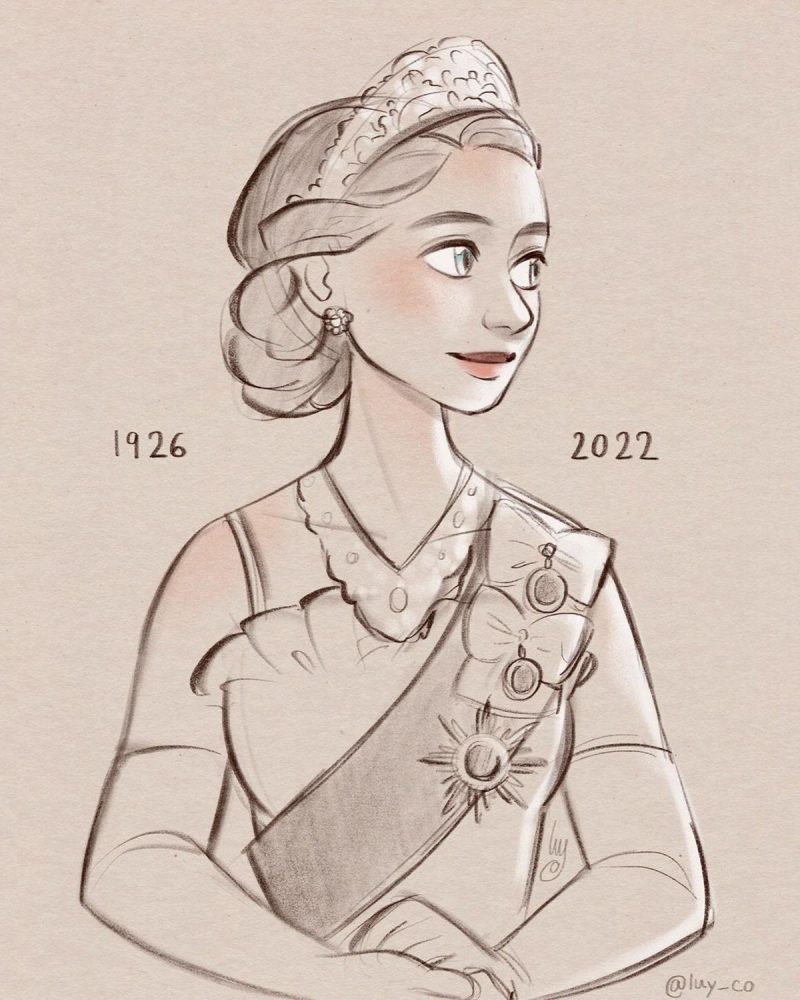 30 illustrations touchantes en hommage à la reine d'Angleterre Élisabeth II