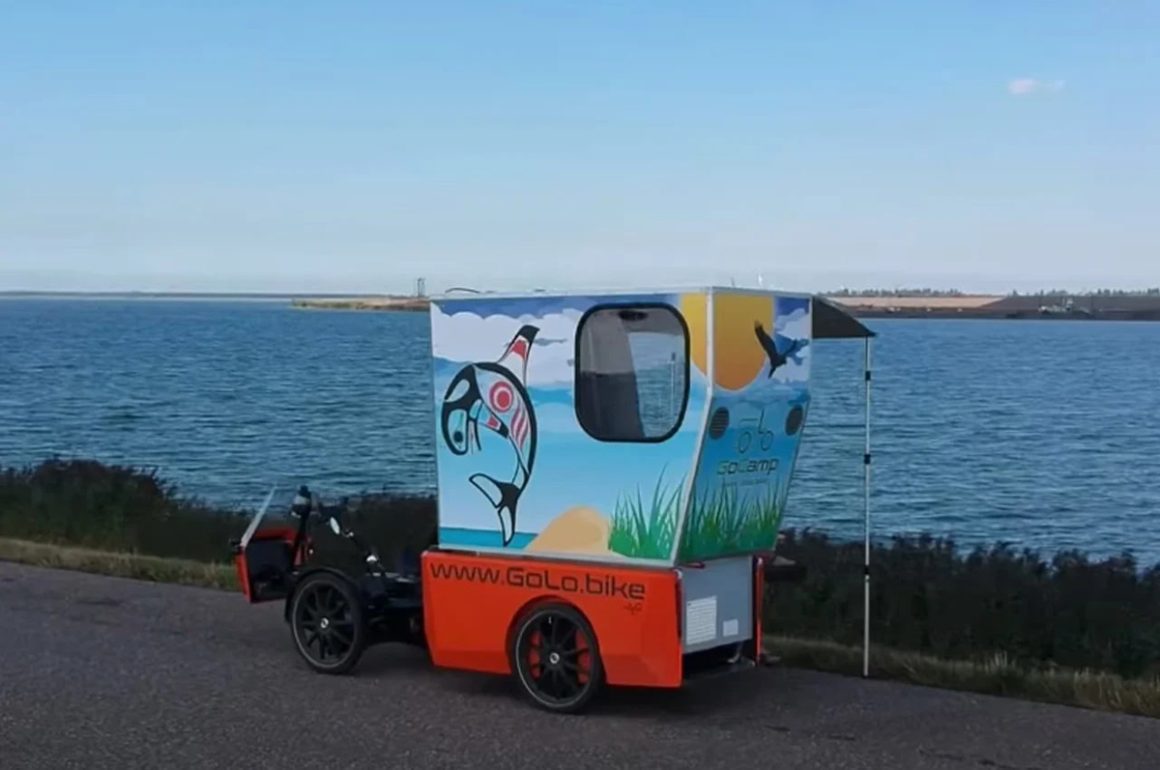 Golo GoCamp : un vélo camping-car électrique qui contient une petite maison