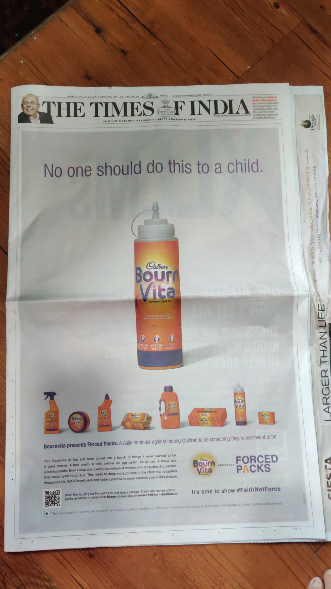 Inde : l’idée insolite de cette marque pour sensibiliser les parents ...