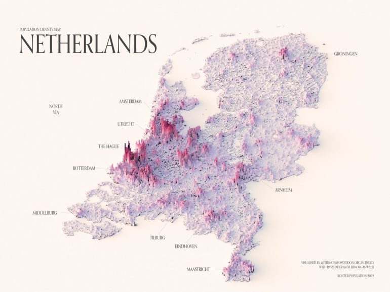 25 cartes qui illustrent la densité de population des pays de manière ...