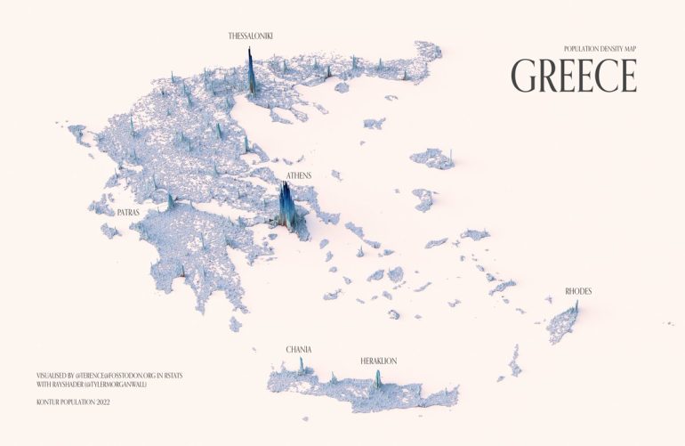 25 cartes qui illustrent la densité de population des pays de manière ...