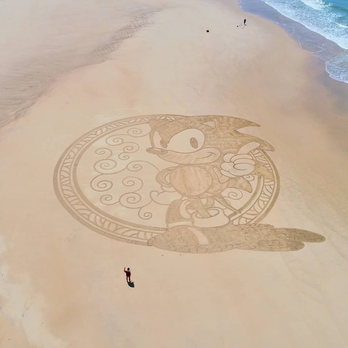 Les magnifiques (et immenses) dessins sur sable de l'artiste français ...