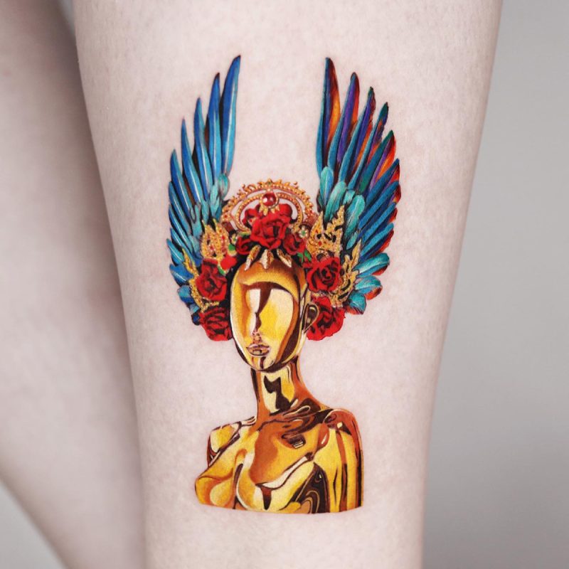 Les sublimes tatouages aux effets dorés de l'artiste sud-coréen Jooa ...