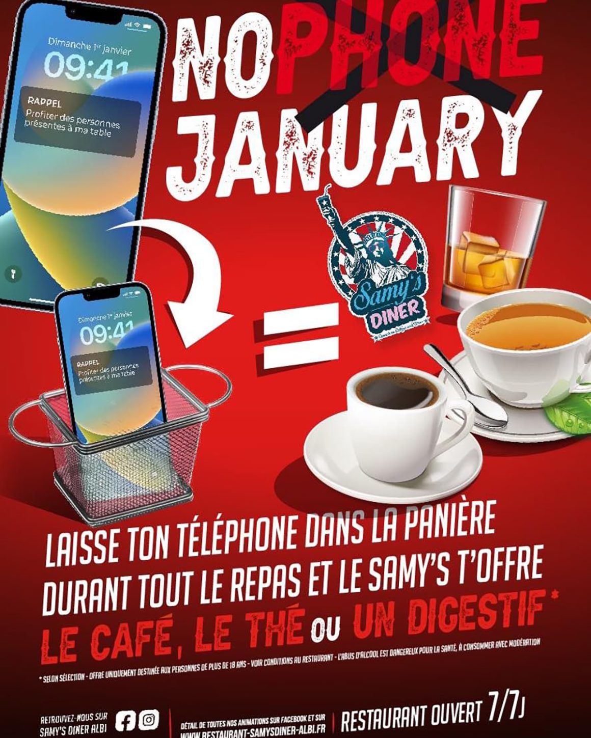 Ce restaurant vous offre le café si vous ne touchez pas votre téléphone ...